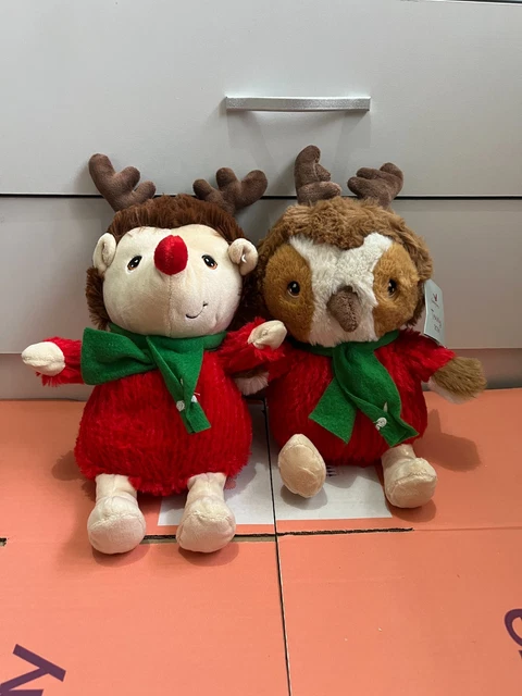 2X KEEL TOYS Keeleco Centre Parcs Hedgehog & Tawny Owl Soft Toy Plush ...