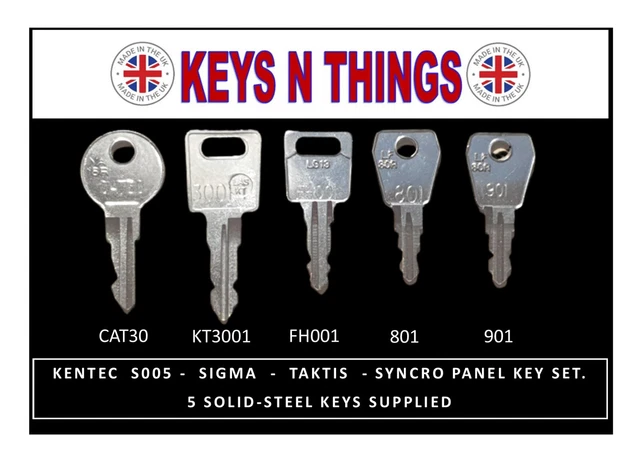 KENTEC S005 , Sigma, Syncro, Taktis Panel X Keys Set Fh001 Kt3001 891 ...