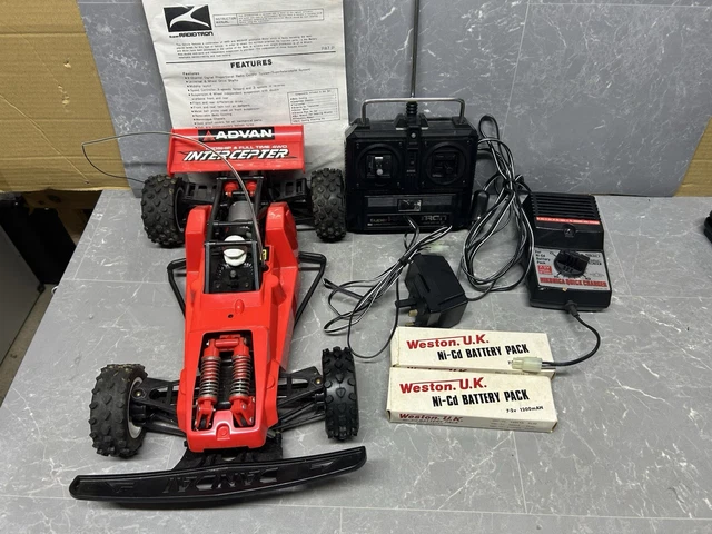 VINTAGE BANDAI RADIOTRON Interceptor 1/10 RC Buggy + Radio – Spares ...