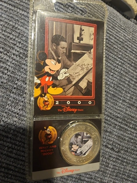 DISNEY STORE DECADES Coins Walt and Mickey Coin 2000 Millennium $12.95 ...