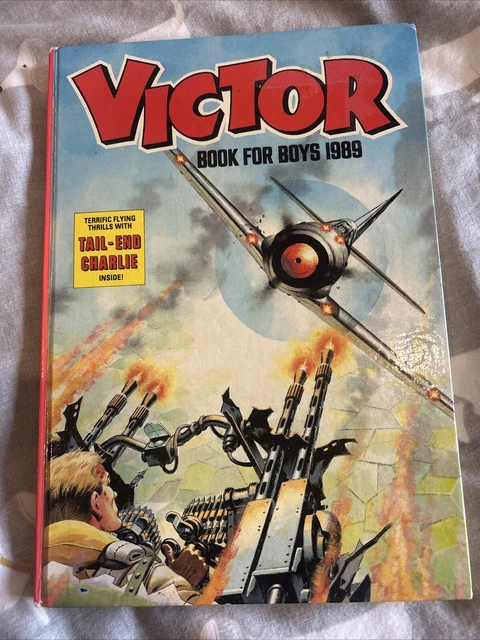 VICTOR ANNUAL FOR Boys 1989, Comic strip Cartoon Stories War WW2 Sport ...