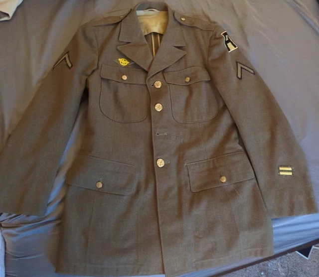 WW2 US ARMY Corporal Dress Uniform With All Badges Authentic And Rare ...