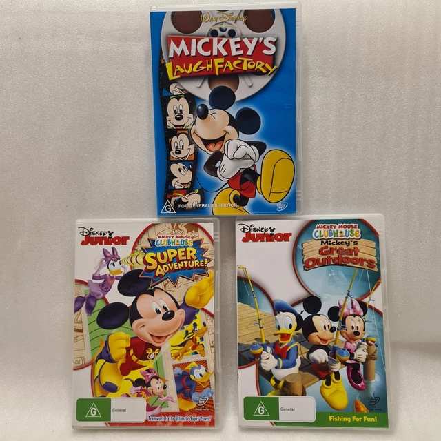 DISNEY MICKEY MOUSE DVD Bundle Clubhouse Great Outdoors & Super ...