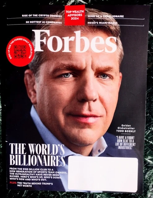 FORBES MAGAZINE APRIL/MAY 2024 - The World's Billionaires TODD BOEXLY ...