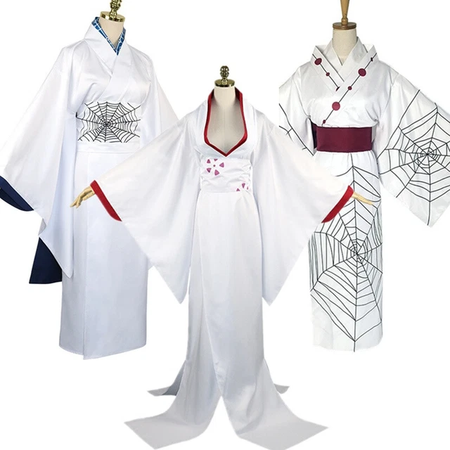 ANIME DEMON SLAYER Spider Rui Mother Sister Cosplay Costume Set Kimono ...