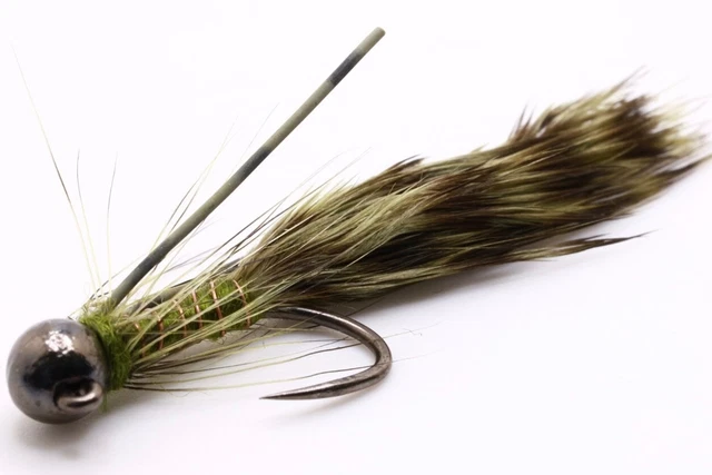 FLY FISHING FLIES -Olive Bugger Streamer Custom Hand Tied (6 pcs.) Size ...