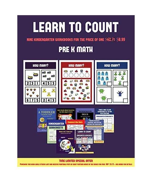 PRE K MATH (Learn to Count for Preschoolers): A Full-Color Counting ...