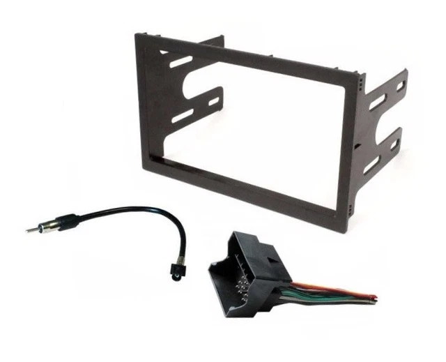 DOUBLE DIN AFTERMARKET Radio Install Dash Bezel Kit Wire Harness ...