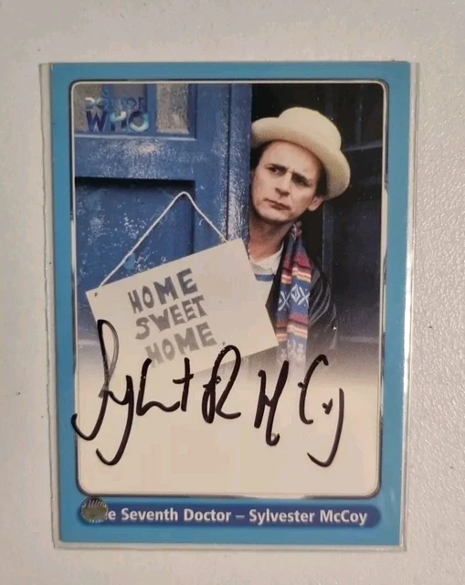 DOCTOR WHO AUTOGRAPH Card Sylvester McCoy as the Seventh Doctor A4 Rare ...