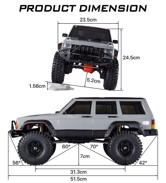 AUSTARHOBBY AX-8509 1/10 RC Crawler Car 4WD 2.4G RC Truck with 1 ...