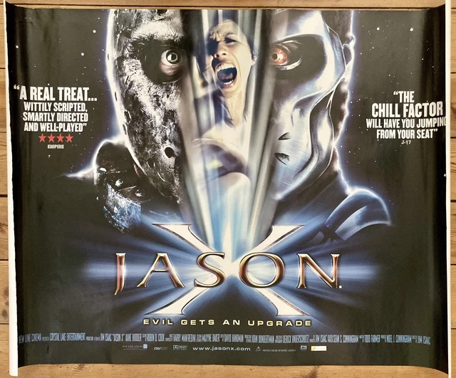 ORIGINAL JASON X Cinema Quad Poster - Jason Voorhees - Friday The 13th ...