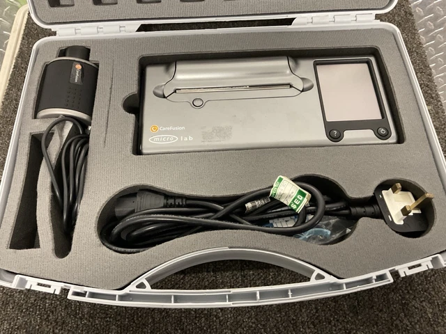 CAREFUSION MICROLAB SPIROMETER (Powers Up) in Case £400.00 - PicClick UK