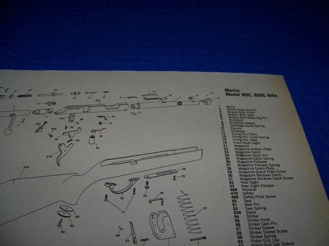 FUSIL MARLIN MODÈLE 39A Vue Explosée EUR 7,68 - PicClick FR