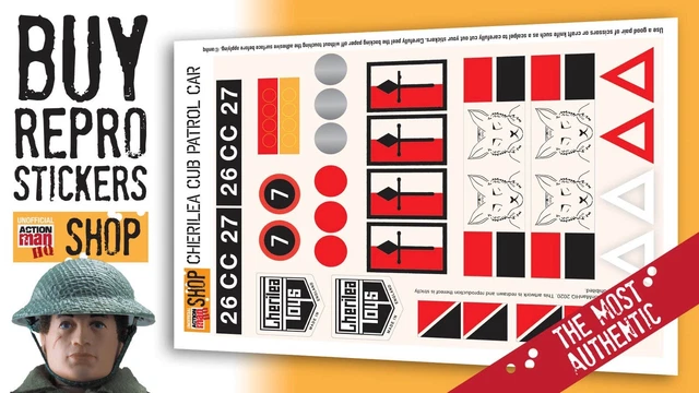 (ACTION MAN) CHERILEA Cub Patrol Car Stickers £5.39 - PicClick UK