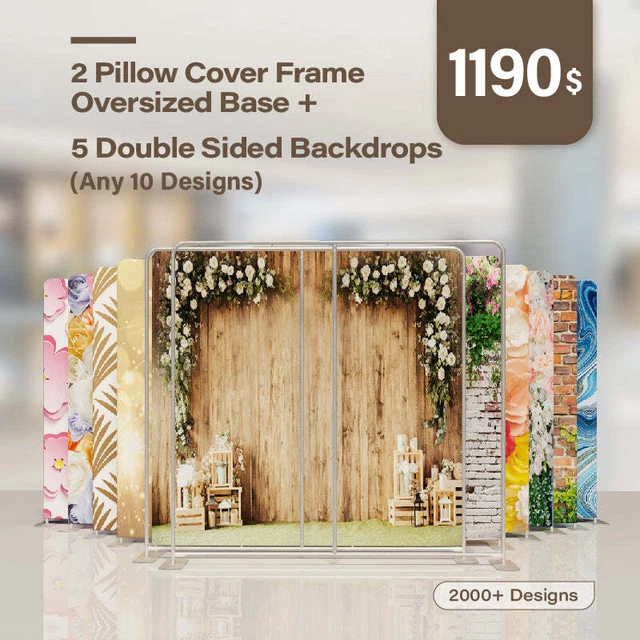 2 FRAME Oversized Base and 5 Double Sided Backdrops (Any 10 $39.77 ...