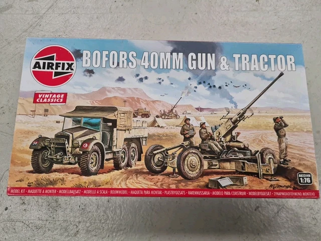 AIRFIX A02314V BOFORS 40mm Gun & Tractor 1:76 Plastic Model Kit NEW £11 ...
