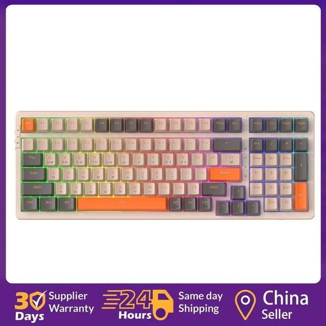 RGB BACKLIGHT GAMING Keyboard K98 Mechanical Keyboard USB (shimmer red ...