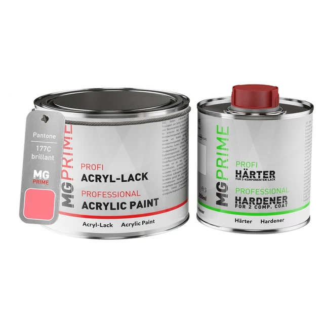 PANTONE 177C RED Peinture acrylique brillante Pot de 0,75 litre ...