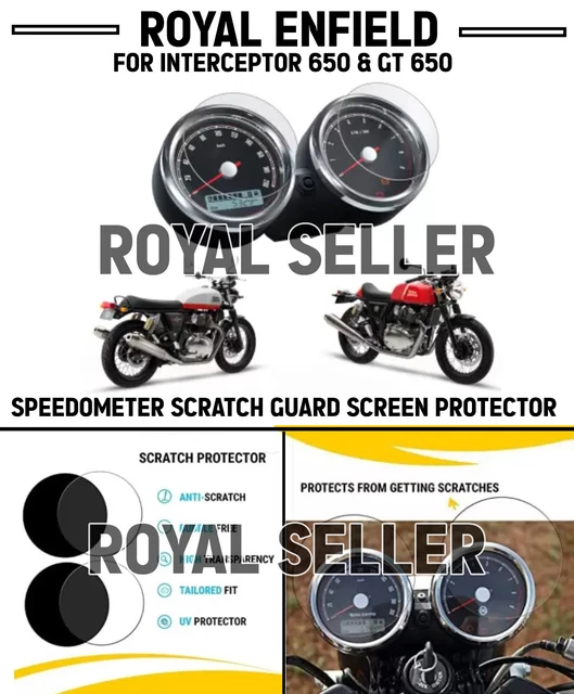 ROYAL ENFIELD INTERCEPTOR 650 & GT 650 "SPEEDOMETER SCRATCH SCREEN ...