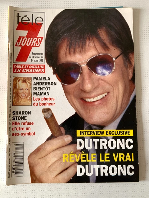 B)TÉLÉ 7 JOURS 24/02/1996 Interview Dutronc/Sharon Stone/Pamela ...