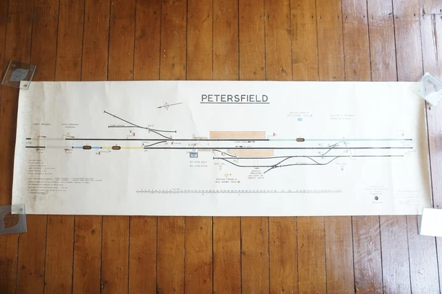 1968 PETERSFIELD ORIGINAL Signalling Signal Box Railway Plan Diagram ...