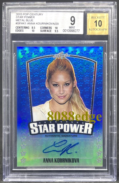 2015 POP CENTURY Star Power Auto: Anna Kournikova #19/20 Autograph Bgs ...