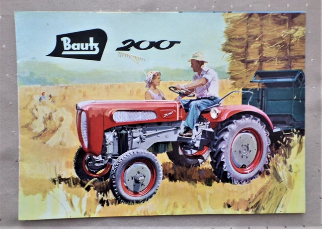 ORIG. PROSPEKT UM 1960 Schlepper Bautz 200 Werk Saulgau Zweigw ...