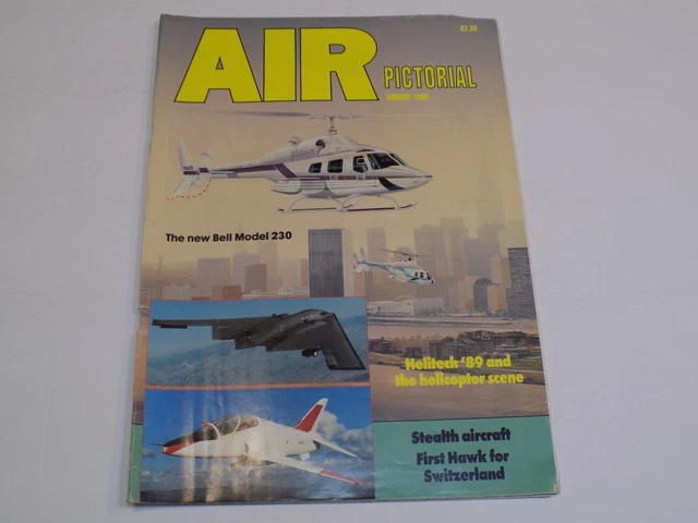 AIR PICTORIAL MAGAZINE Jan 1990 Bell Model 230 Helitech Helicopter Hawk ...