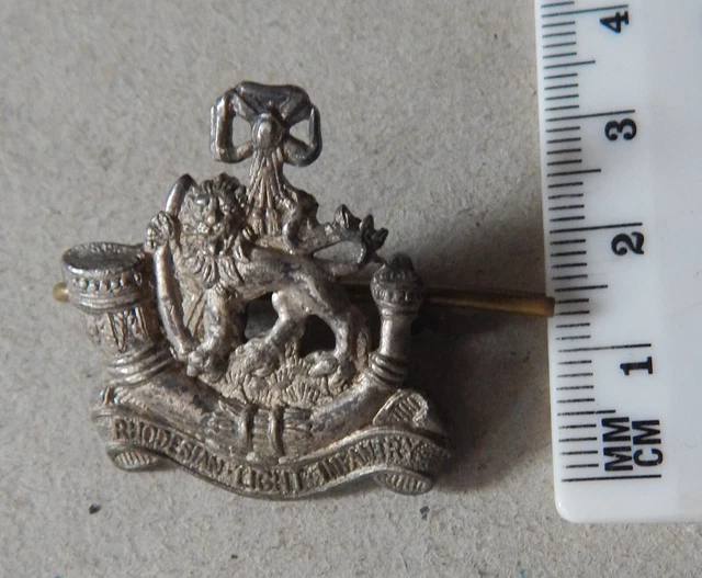 RHODESIAN LIGHT INFANTRY Officer's Silver Cap Badge Rhodesia CT £45.00 ...