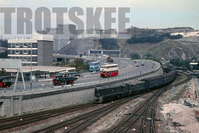 35MM SLIDE HONG KONG KCR Kowloon Canton Railway Diesel Loco 58 1980 ...