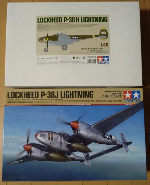 TAMIYA 1 48 Lockheed P 38J P 38H Lightning Fighter Model Kit Set ...