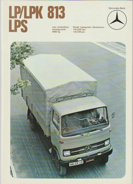 1975 MERCEDES BENZ LP/LPK & LPS 813 8.0 TONNE TRUCK Range 8p Brochure ...