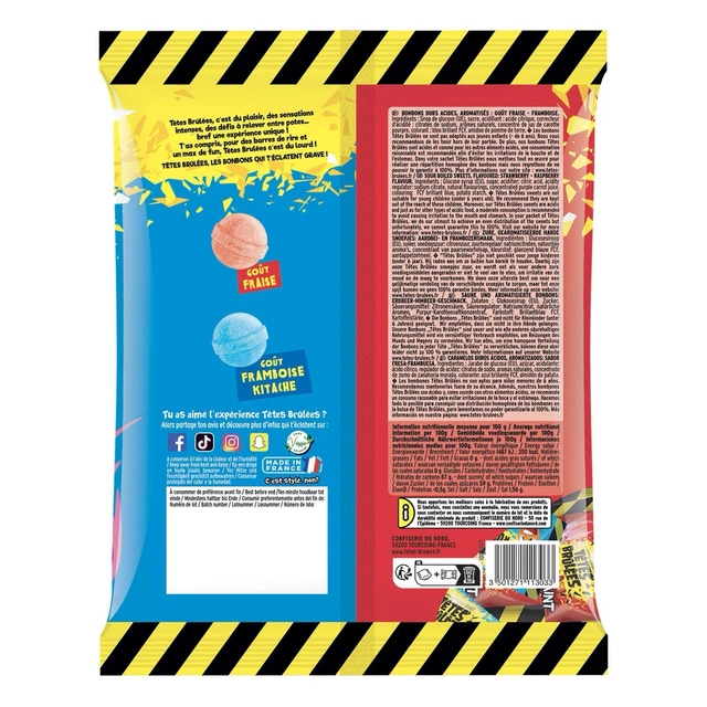 *LOT DE 3* Bonbons têtes brûlées paint bille 200g EUR 23,70 - PicClick FR