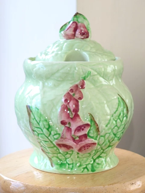 VINTAGE CARLTON WARE Foxglove Australian Design Preserve/Condiment Jar ...