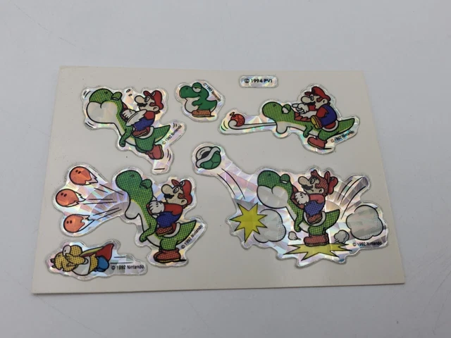 VINTAGE STICKERS NINTENDO Mario Bros Prism Vending Machine Sticker RARE ...