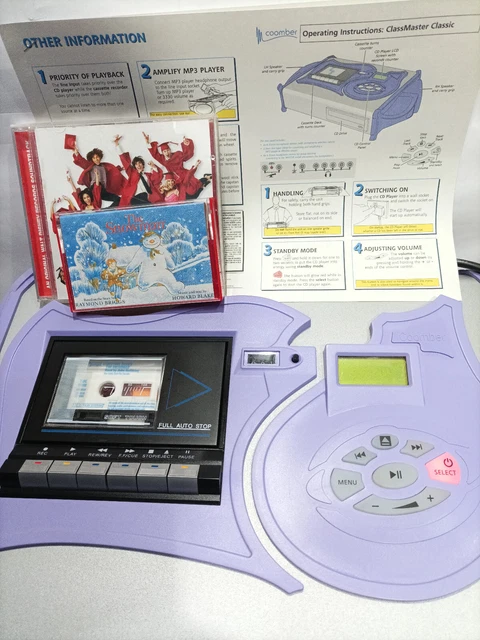 COOMBER 3330 CLASSMASTER CD Player & Cassete Tape Stereo School ...