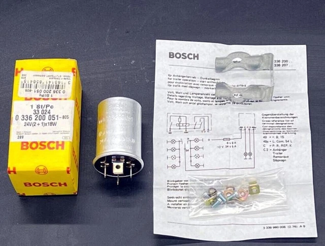 BOSCH 0336200051 24V 24 Volt 2+1, 18W Indicator Relay Unimog and other ...