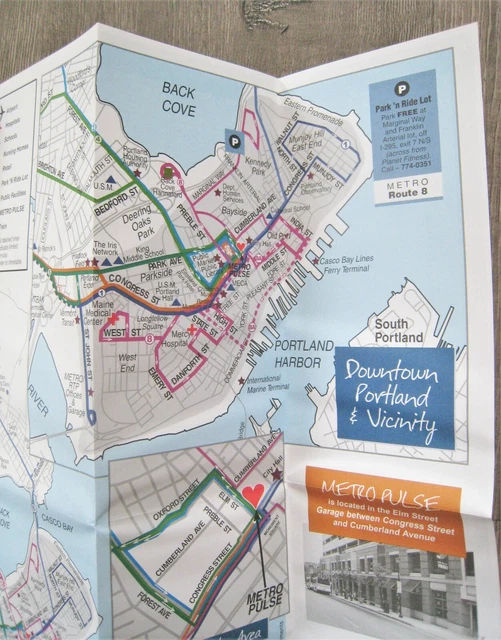 VINTAGE 2002 PORTLAND Maine Metro Bus Route Map Schedule ME £10.68 ...