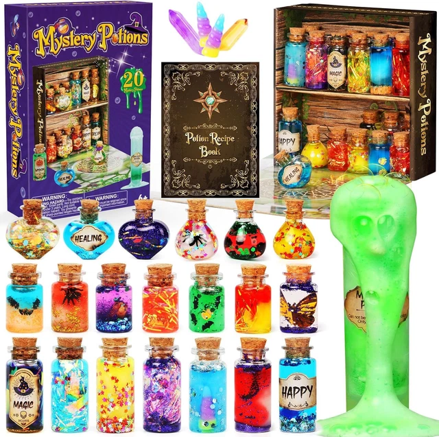 MAGIC POTIONS CRAFT Kit for Kids, 20PCS Fairy & Witch Potion Bottles ...