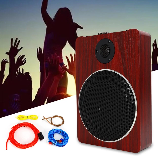 8 INCH UNDER SEAT Car Subwoofer Shock Powered Bass Amplifier Slim