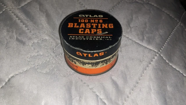 VINTAGE ATLAS NO.6 Blasting Cap Tin 100 Count. Coal Mining. £25.88 ...