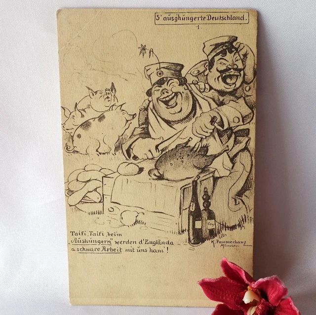 ALTE AK KARIKATUR Humor Postkarte Karte Scherzkarte um 1914 / ev 346(45 ...
