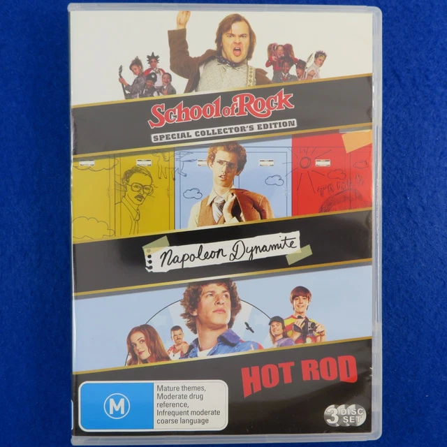 SCHOOL OF ROCK/NAPOLEON Dynamite/Hot Rod - DVD - Region 4 - Fast ...