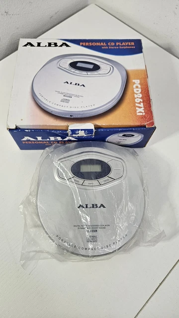 ALBA PCD267XI PORTABLE Personal Compact Disc CD Player Silver Boxed £19 ...