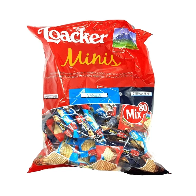 LOACKER CLASSIC MINIS Assorted Crispy Wafer Biscuits 80 Bite Size Snack ...