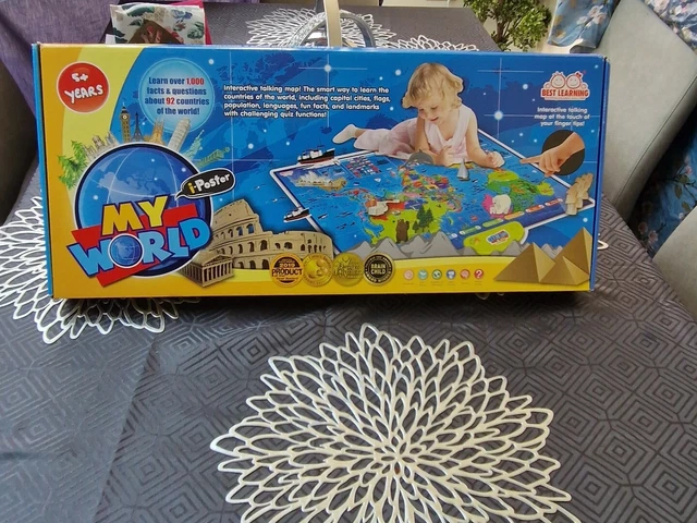 BEST LEARNING I-POSTER My World Interactive Map - Educational Talking ...