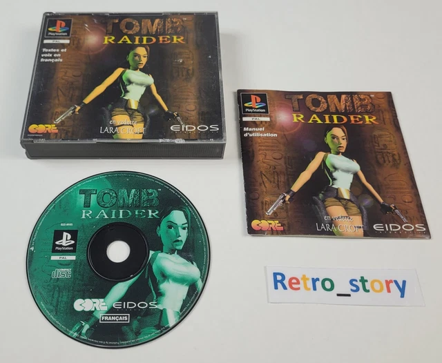 TOMB RAIDER 1 Big Box Complete Broken Box Notice Sony Ps1 Pal French ...