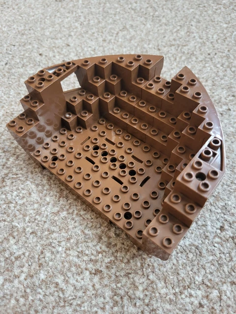 LEGO BOAT SHIP Hull Vintage Brown Boat Hull Large Bow 12x16x5 1/3 2557 ...