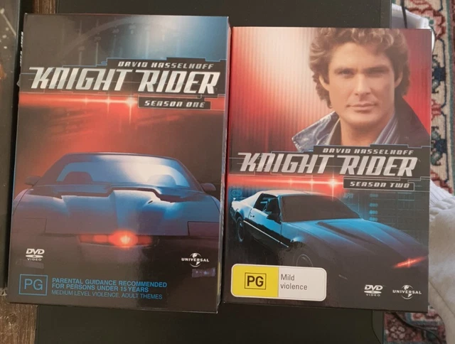 KNIGHT RIDER : Season 1 and 2 (DVD, 1982) K.I.T.T. car David Hasselhoff ...