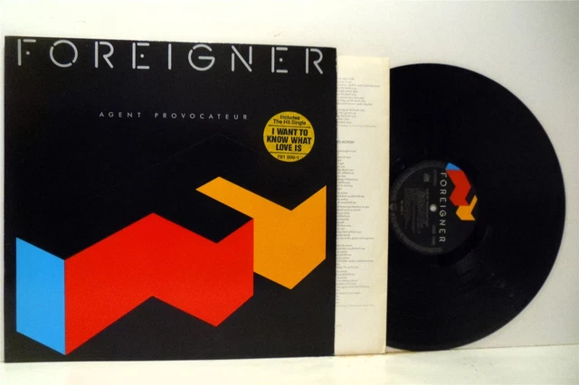 FOREIGNER AGENT PROVOCATEUR LP EX/EX-, 781 999-1, vinyl, album, with ...
